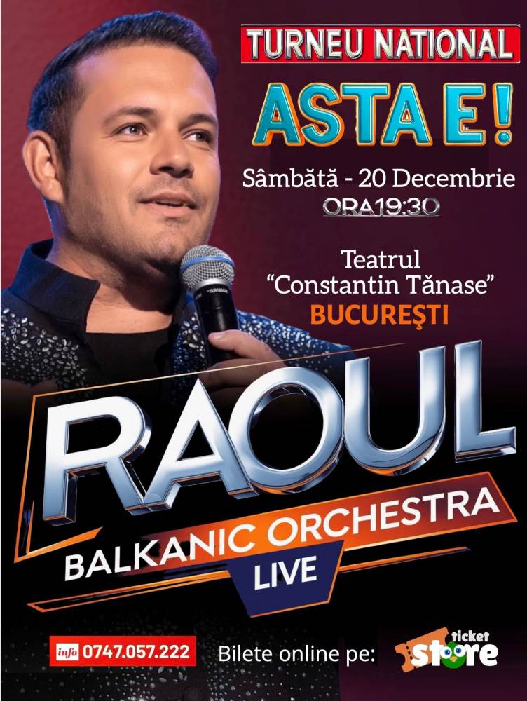 RAOUL - Turneu National - ASTA E! - Bucuresti, 20 December 2025 - 19:30, Teatrul Constantin ...